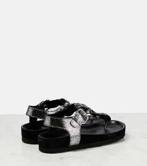 Isabel Marant Étoile Brook Metallic Leather Sandals