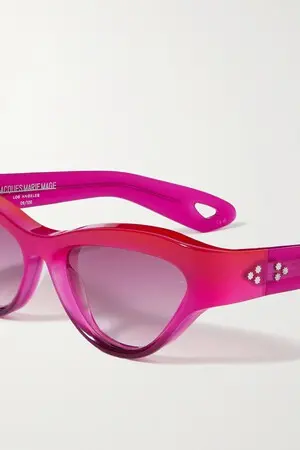 Jacques Marie Mage Slade Cat-Eye Ombré Acetate Sunglasses - Pink