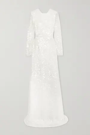 Erdem Yoanna Sequined Chiffon Gown