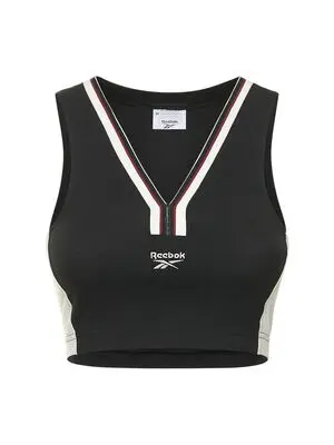 REEBOK V-neck Cropped Tank Top
