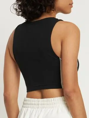 REEBOK V-neck Cropped Tank Top