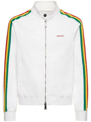 Dsquared2 Stretch Cotton Drill Tennis Bomber - White