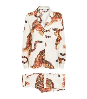 Desmond & Dempsey Cotton Rayas Pyjama Set