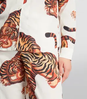 Desmond & Dempsey Cotton Rayas Pyjama Set