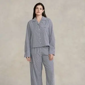 Ralph Lauren Long-sleeve Poplin Pajama Set Prl Stripes