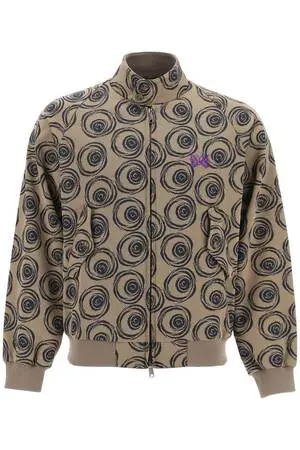 BARACUTA X NEEDLES BARACUTA X NEEDLES Harrington Track Jacket In Jacquard Jersey Beige