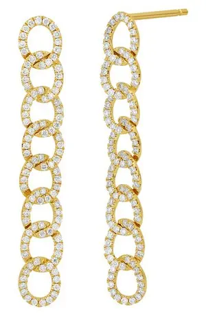 BONY LEVY Bony Levy Katherine Miami Diamond Chain Drop Earrings