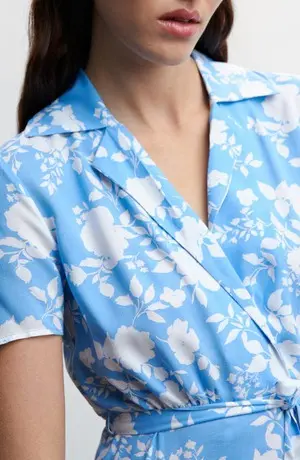 Mango Floral Woven Shirt Dress