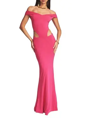Retrofete Women's Giada Gown - Black  - Fuchsia