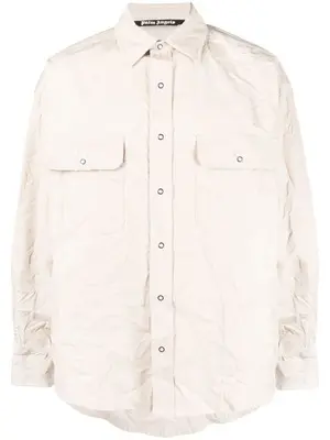 Palm Angels Logo-print Long-sleeve Shirt