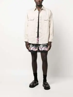 Palm Angels Logo-print Long-sleeve Shirt