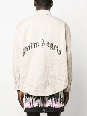 Palm Angels Logo-print Long-sleeve Shirt