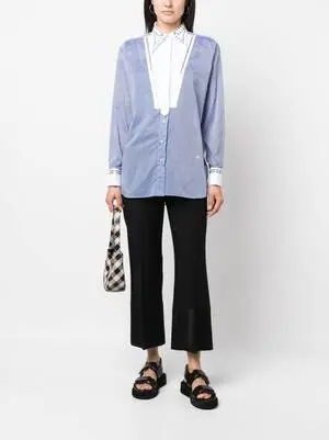 WALES BONNER Stud-embellished Bib Shirt