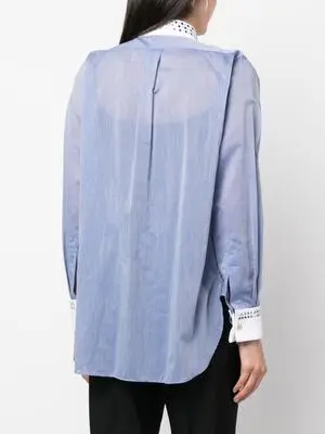 WALES BONNER Stud-embellished Bib Shirt
