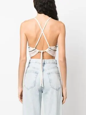 BARROW Halterneck Knitted Crop Top
