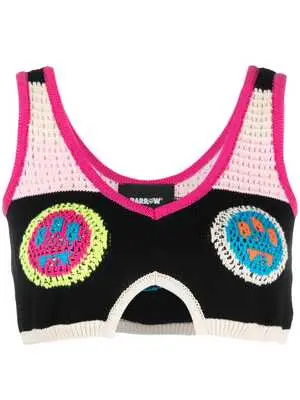 BARROW Crochet-panel Crop Top