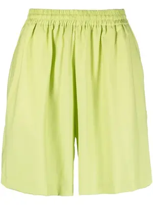 BONSAI Elasticated-waist Twill Shorts - Green