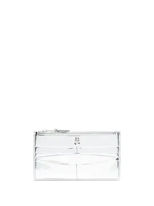 Alexander McQueen Skull Metallic Card-holder - Silver