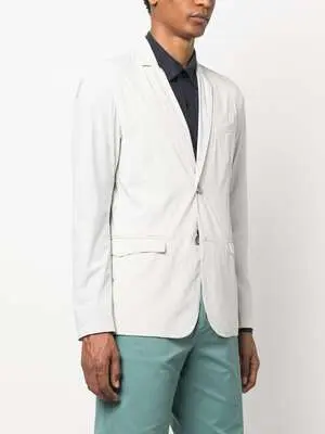 Herno Plain Single-breasted Blazer - Grey