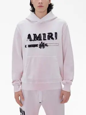Amiri Logo Embellished Cotton Hoodie
