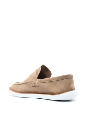 Camper Wagon Suede Penny Loafers In Neutrals - 50% Off  display picture 3