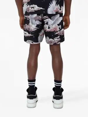 Amiri Graphic-print Pyjama Shorts - Black