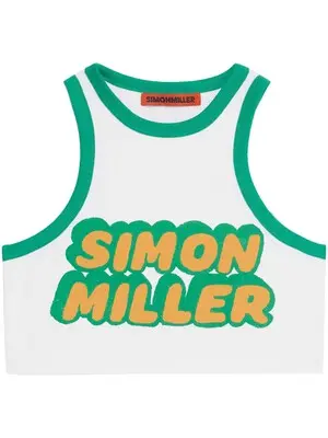 SIMONMILLER Logo-print Cropped Tank Top