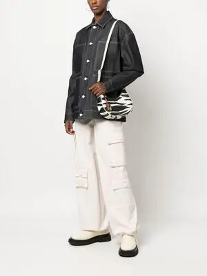 Mcm Zebra-print Shoulder Bag