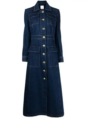 Rosetta Getty Long Denim Coat