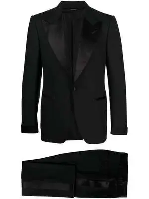 TOM FORD Peak-lapels Single-breasted Suit - Black