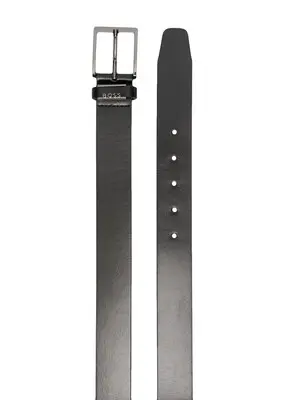 BOSS Logo-plaque Leather Belt