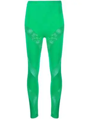 Philipp Plein Perforated-panelled Seamless Leggings - Green