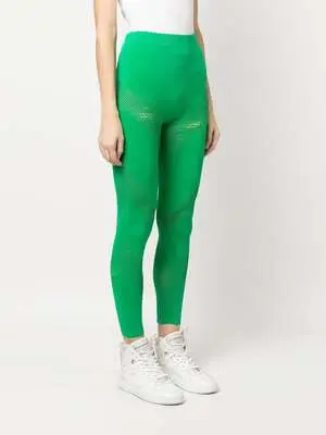 Philipp Plein Perforated-panelled Seamless Leggings - Green