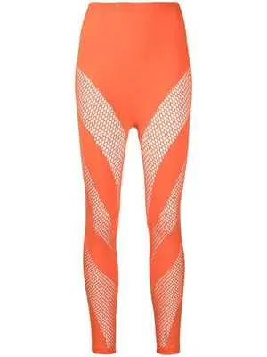 Philipp Plein Open-knit Seamless Leggings - Orange