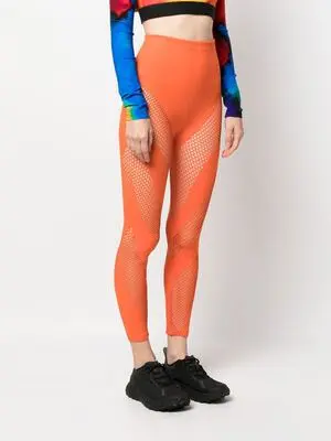 Philipp Plein Open-knit Seamless Leggings - Orange