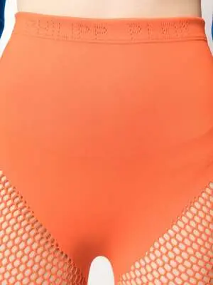 Philipp Plein Open-knit Seamless Leggings - Orange