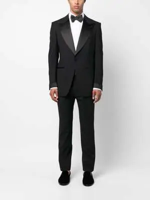 TOM FORD Peak Lapels Single-breasted Suit - Black