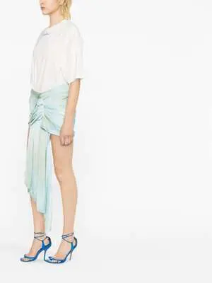 Off-White Draped-skirt Mini Dress
