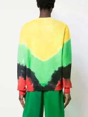 Dsquared2 Logo-print Tie-dye Cotton Sweatshirt - Green