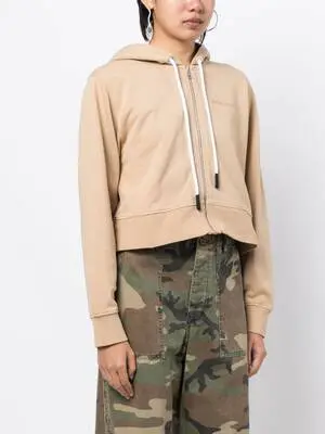 Palm Angels Logo-print Cropped Hoodie