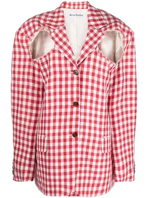 Acne Studios Single-breasted Gingham Blazer