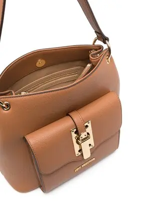 Moschino Logo-plaque Leather Shoulder Bag