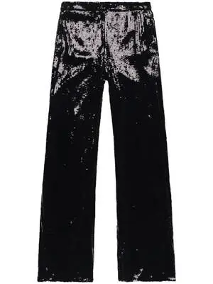 NILI LOTAN Sequin-embellished Flared Trousers