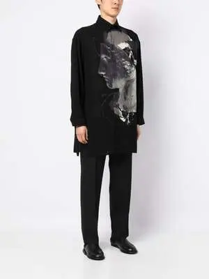 Yohji Yamamoto Graphic-print Long-sleeve Shirt