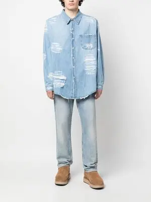 424 Distressed Denim Shirt