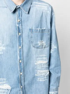 424 Distressed Denim Shirt