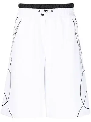 PLEIN SPORT Scratch Shorts - White