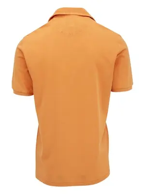 Fedeli Short-sleeve Cotton Polo Shirt - Orange