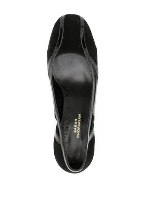STUDIO CHOFAKIAN Eve 80mm T-bar Pumps - Black