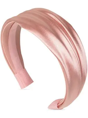 JENNIFER BEHR Natasha Draped Satin Headband - Pink
